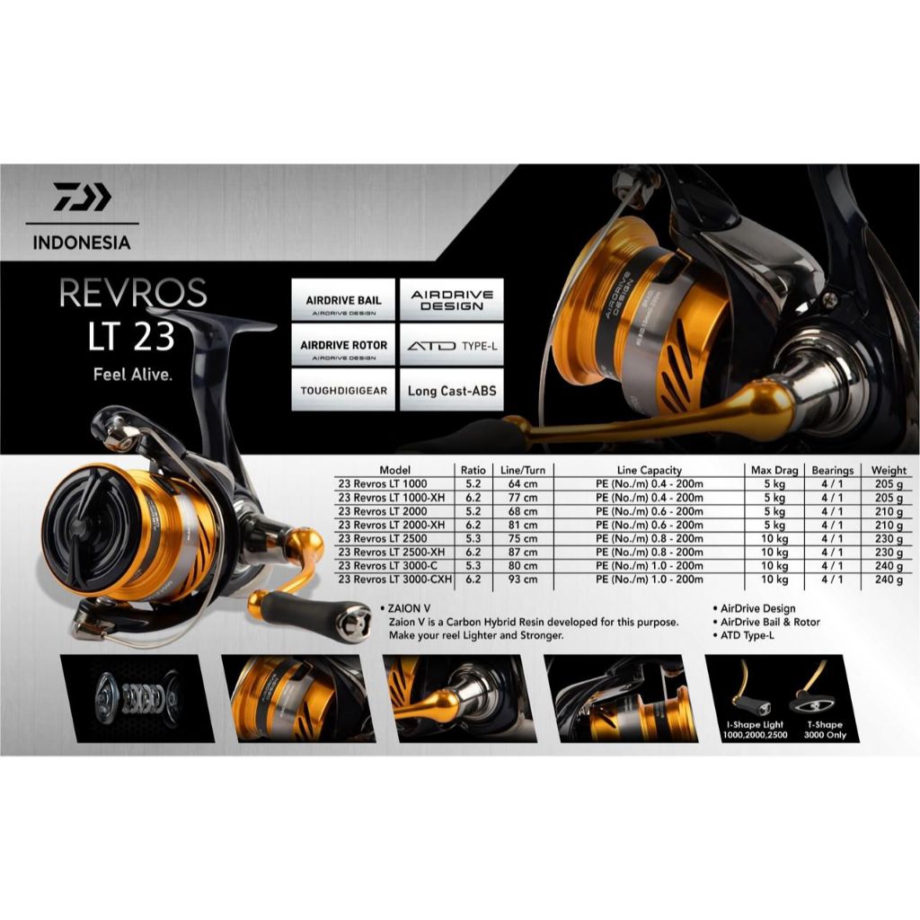 Jual REEL DAIWA REVROS LT 1000/2000/3000/4000/5000/6000 | Shopee Indonesia