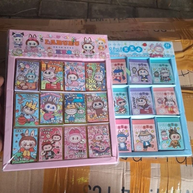 Jual Sticker Buku Mini +-4x6cm Labubu 1pak 34/48pc | Shopee Indonesia