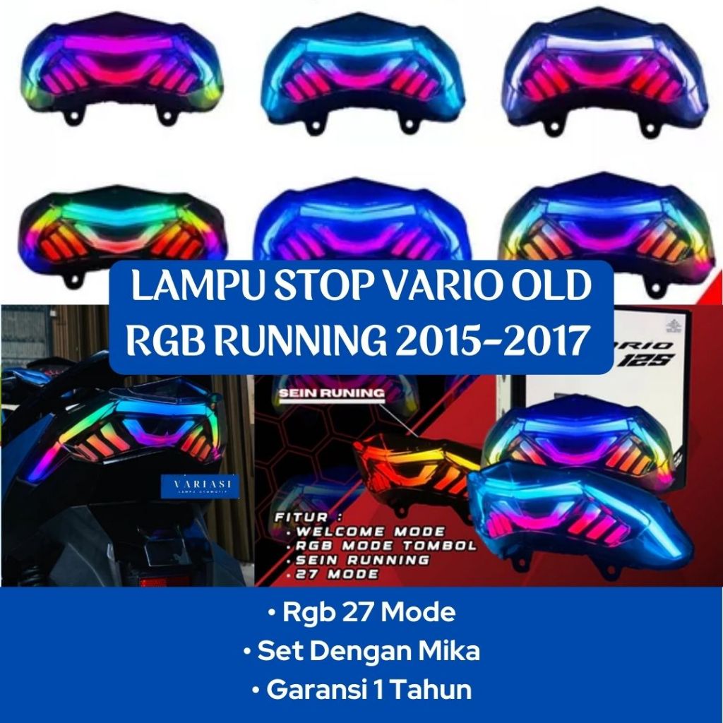 Jual X-Case Lampu Stop Running Vario Led Old Lazy 2015 - 2017 RGB 27 ...
