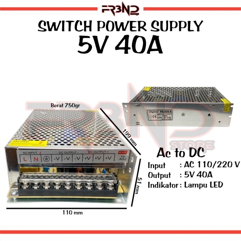Jual Switching Power Supply 5V 40A | Shopee Indonesia