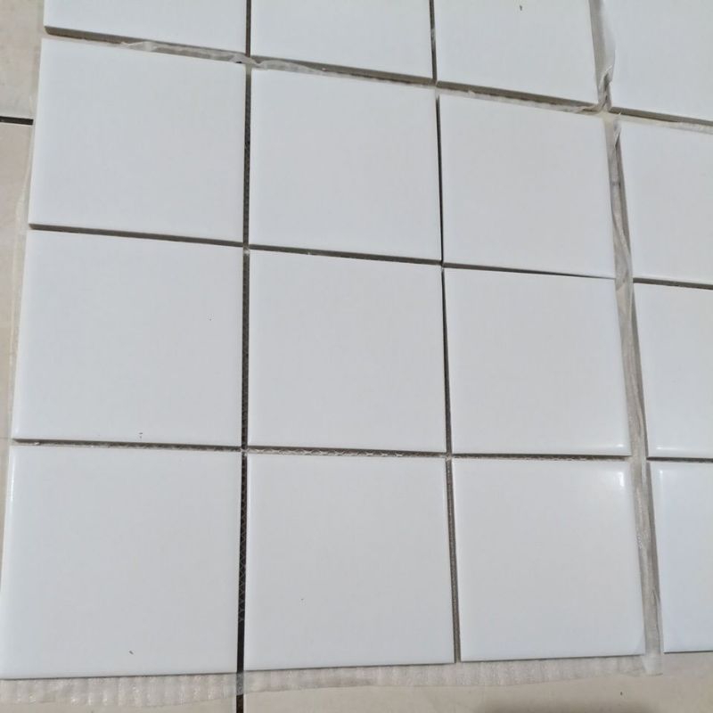 Jual mosaic keramik kotak putih matte 10 cm | Shopee Indonesia