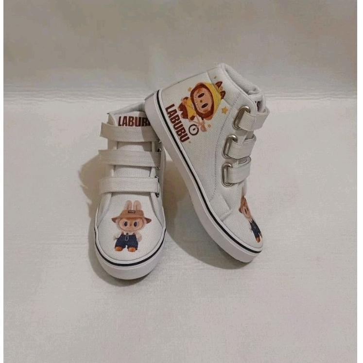 Jual ADS - Sepatu anak karakter Labubu putih | free cetak nama & foto ...