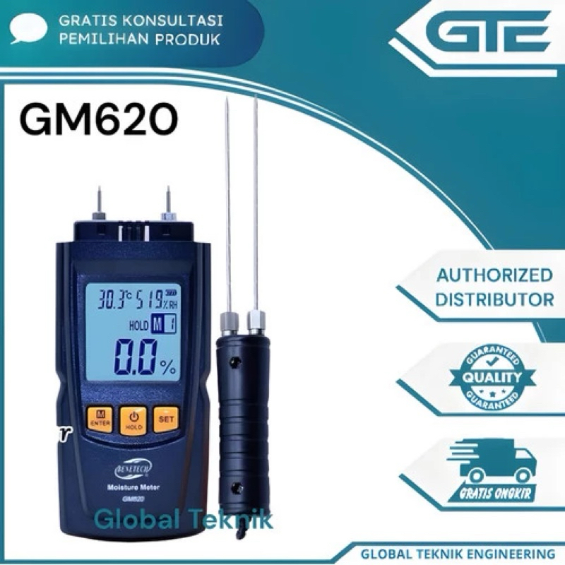 Jual Moisture Meter GM620 Benetech Wood Kayu Paper Kertas MC Tester ...