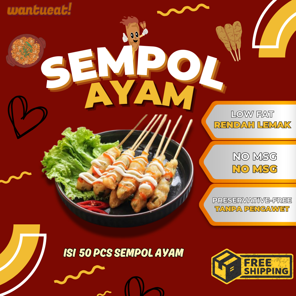 Jual Sempol Ayam Isi 50 Tusuk HALAL / Cemilan Sempol Ayam / Tidak ...