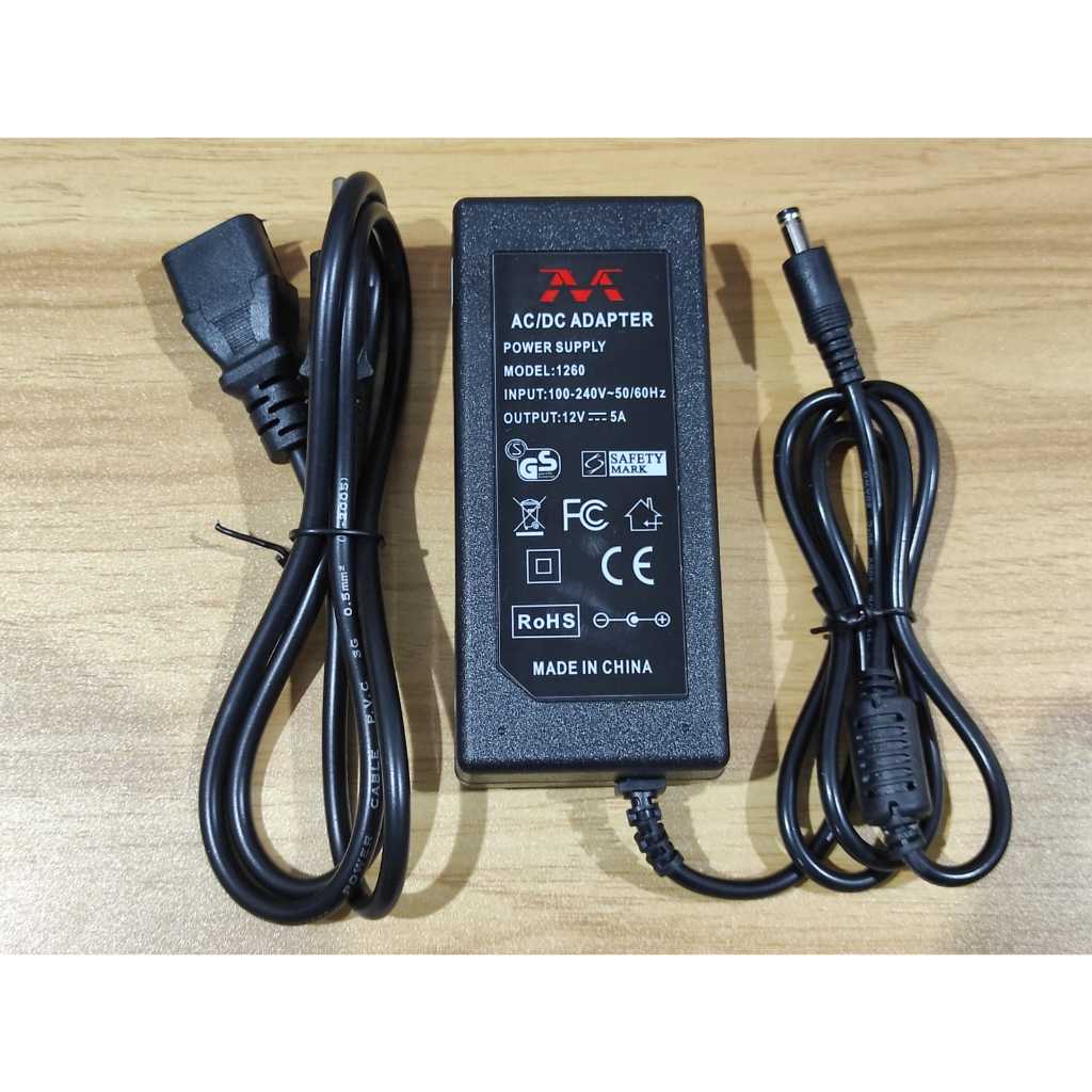 Jual Adaptor 12V 5A Adaptor Merk M | Shopee Indonesia