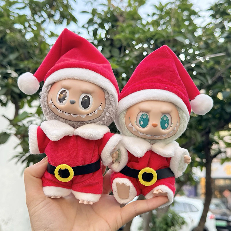 Jual CHRISTMAS SANTA CLAUSE OUTFIT/ BAJU NATAL LABUBU POPMART LABUBU ...