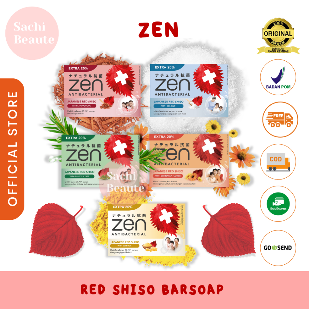 Jual ZEN Antibacterial Bar Soap 70g | Sabun Batang Zen Sabun Mandi BPOM ...