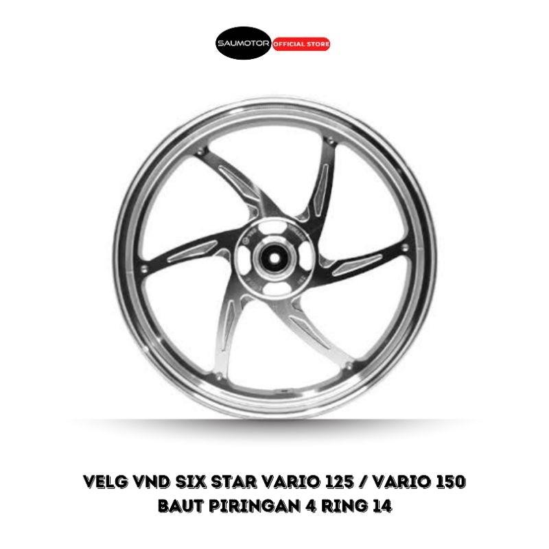 Jual VND Six Star V2 Velg VND Vario 125 Vario 150 ring 14 baut piringan 4 | Shopee Indonesia