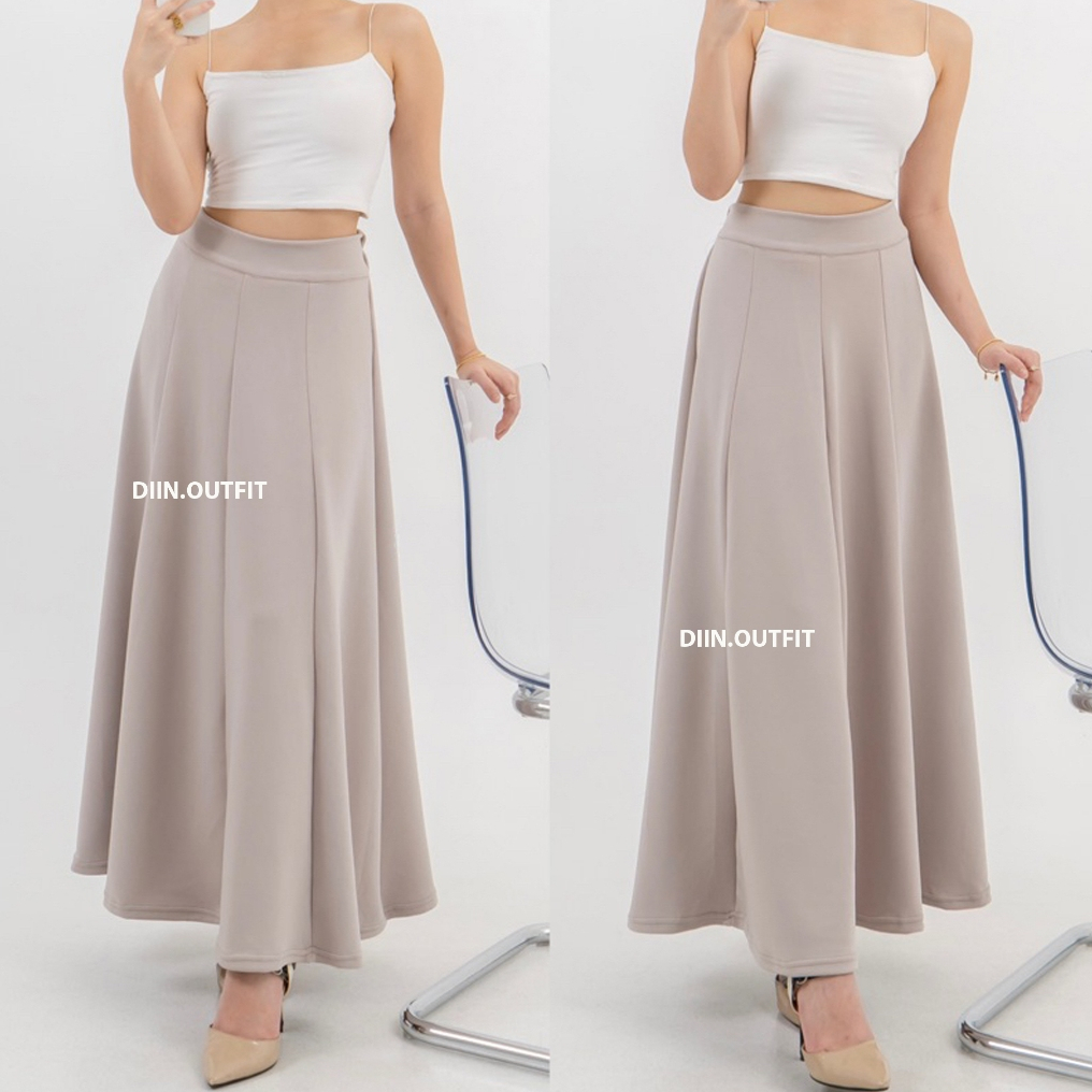 Jual Audy Skirt Rok Korean Style Loose - Rok Flare Wanita Basic Polos ...