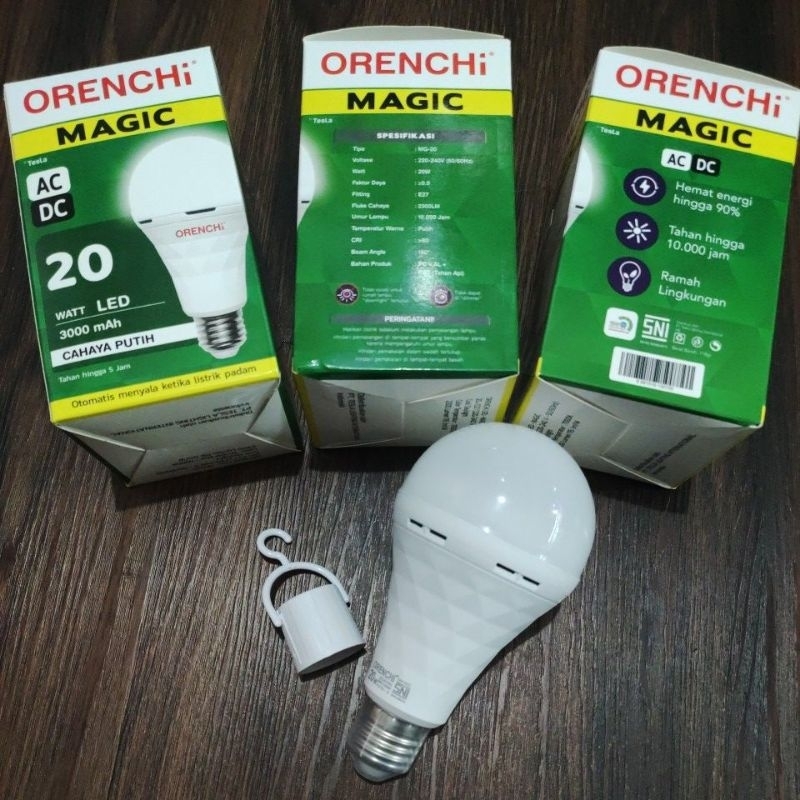 Jual Bola Lampu AC/DC Orenchi 20 watt | Shopee Indonesia