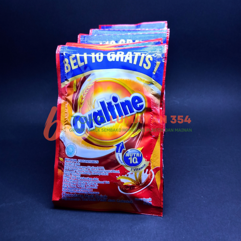 Jual Ovaltine Susu Bubuk coklat dan malt /chocolate drink per renceng isi 10 pcs x 22 gram ...