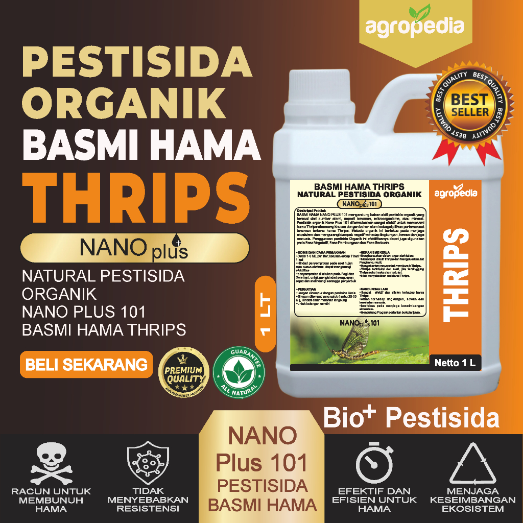 Jual Pestisida Organik Cair / Pembasmi Hama Thrips / Pestisida Nabati ...