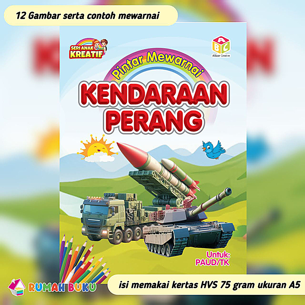 Jual BUKU MEWARNAI KENDARAAN PERANG | Shopee Indonesia