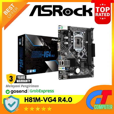 Jual ASRock H81M-VG4 R4.0 (LGA1150, H81, DDR3) | Shopee Indonesia