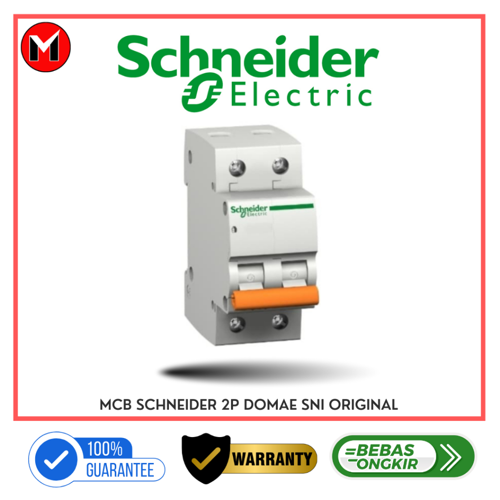 Jual MCB SCHNEIDER 2P 6A/10A/16A/20A/25A/32A DOMAE SNI ORIGINAL - MCB LISTRIK | Shopee Indonesia