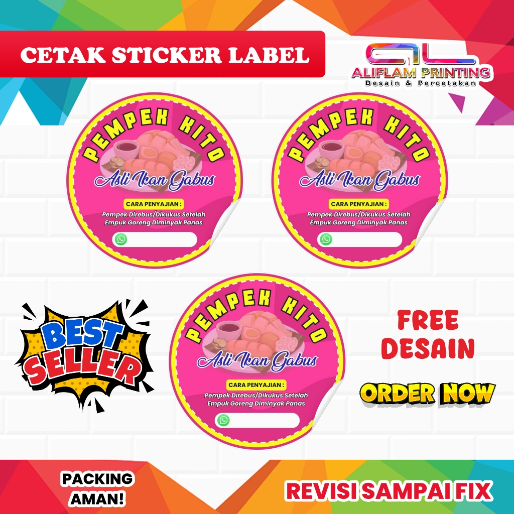 Jual CETAK STICKER VYNIL MURAH BISA REQUEST DESIGN | STICKER BULAT ...