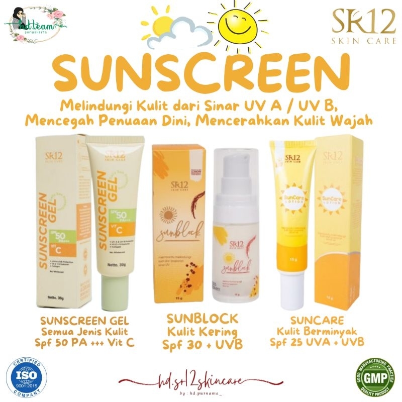 Jual SUNSCREEN SR12 Suncare Spf 25++ Sunblock 30++ Gel 50 PA+++ Vit C ...