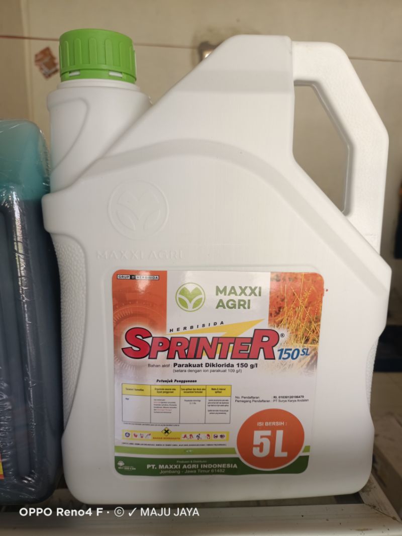 Jual HERBISIDA SPRINTER 150sl 5 LITER || pembasmi rumput liar secara kontak / terbakar | Shopee ...