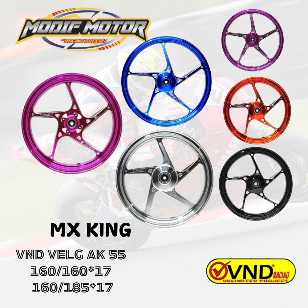 Jual VND Velg Racing AK 55 160/160*17 & 160/185*17 Model Enkei MX King Original | Shopee Indonesia