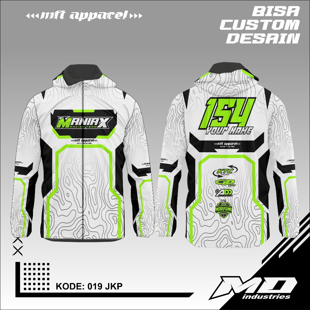 Jual Jaket Racing Custom Nama & Nomor Jaket Parasut Bisa Reques Desain ...