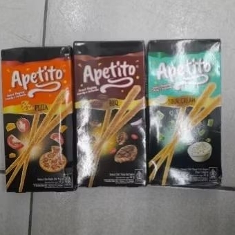 Jual Apetito biskuit stick stik snack panjang crunchy rasa BBQ / PIZZA ...