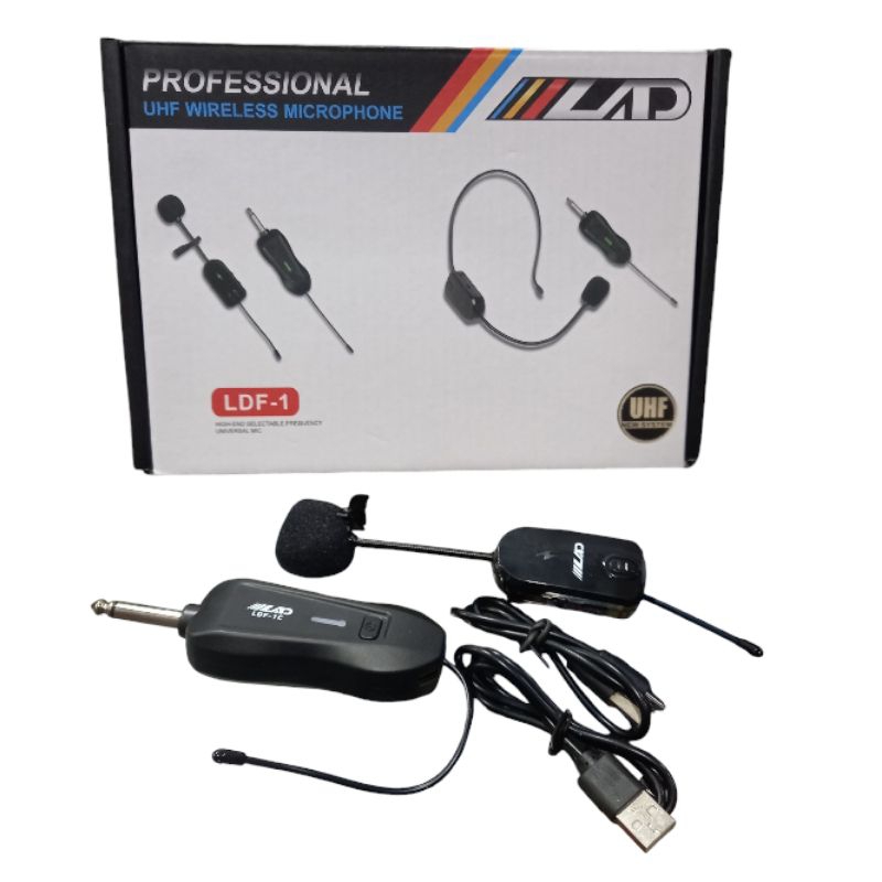 Jual MIC JEPIT LAD LDF-1 TANPA KABEL PROFESIONAL UHF WIRELESS ...
