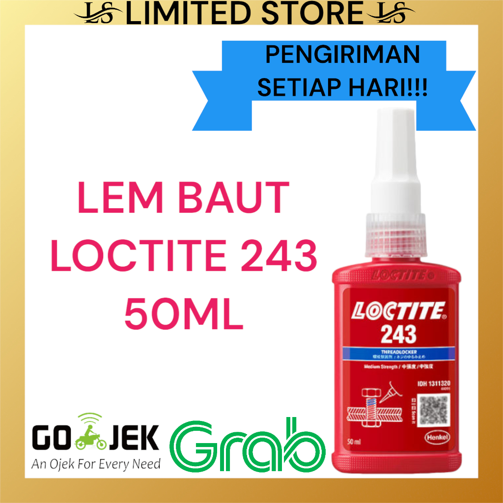 Jual LEM BAUT 243 THREADLOCKER 50ml - 243 50 ml THREADLOCKER | Shopee Indonesia