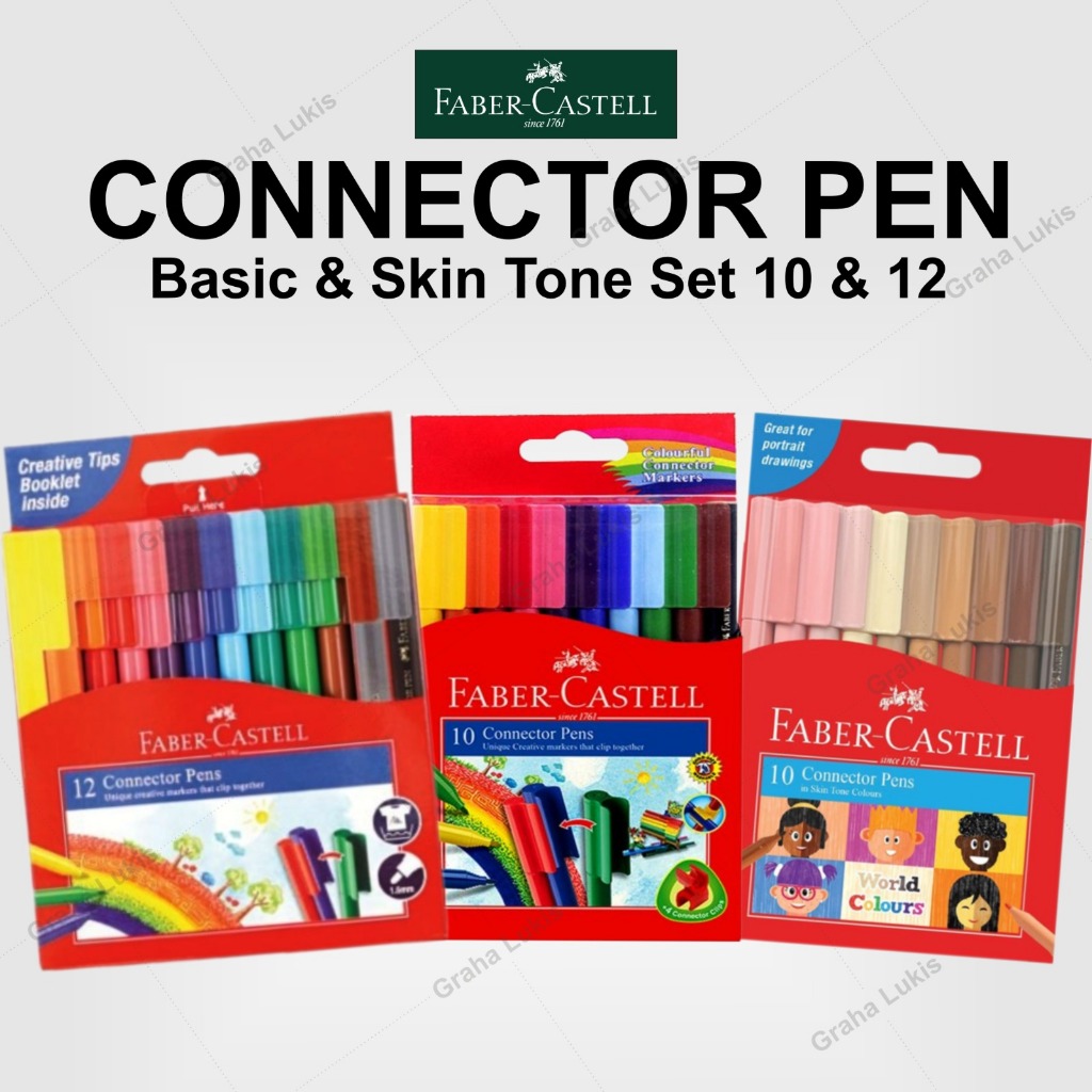 Jual Faber Castell Connector Pen set 10 Basic/Skin Tone | Shopee Indonesia