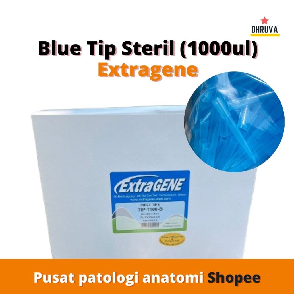 Jual Blue Tip Steril / Tip Universal 1000ul / Tip Biru 1000ul Extragene ...