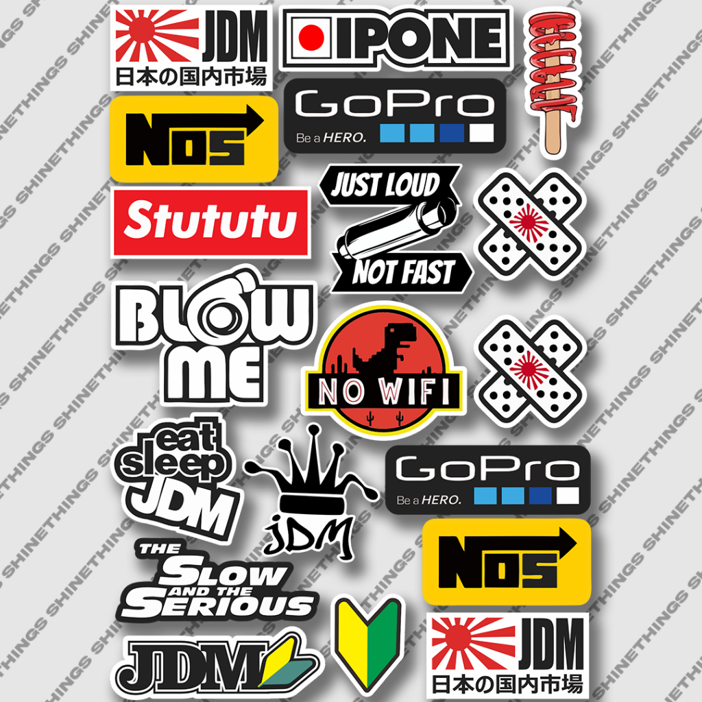 Jual Sticker JDM racing anti air || stiker racing case hp tumblr laptop ...