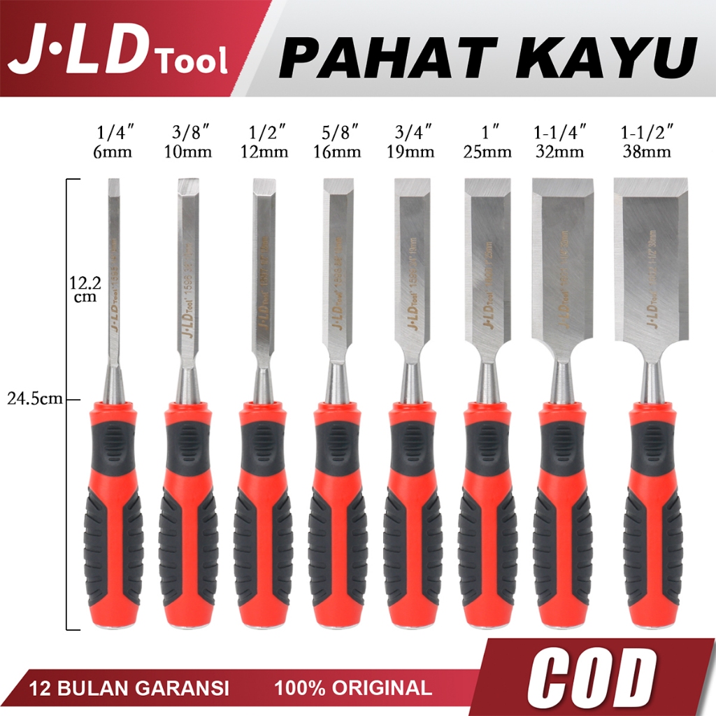Jual JLD Pahat Kayu Gagang Karet Super Tajam Alat Ukir Kayu Woodworking ...