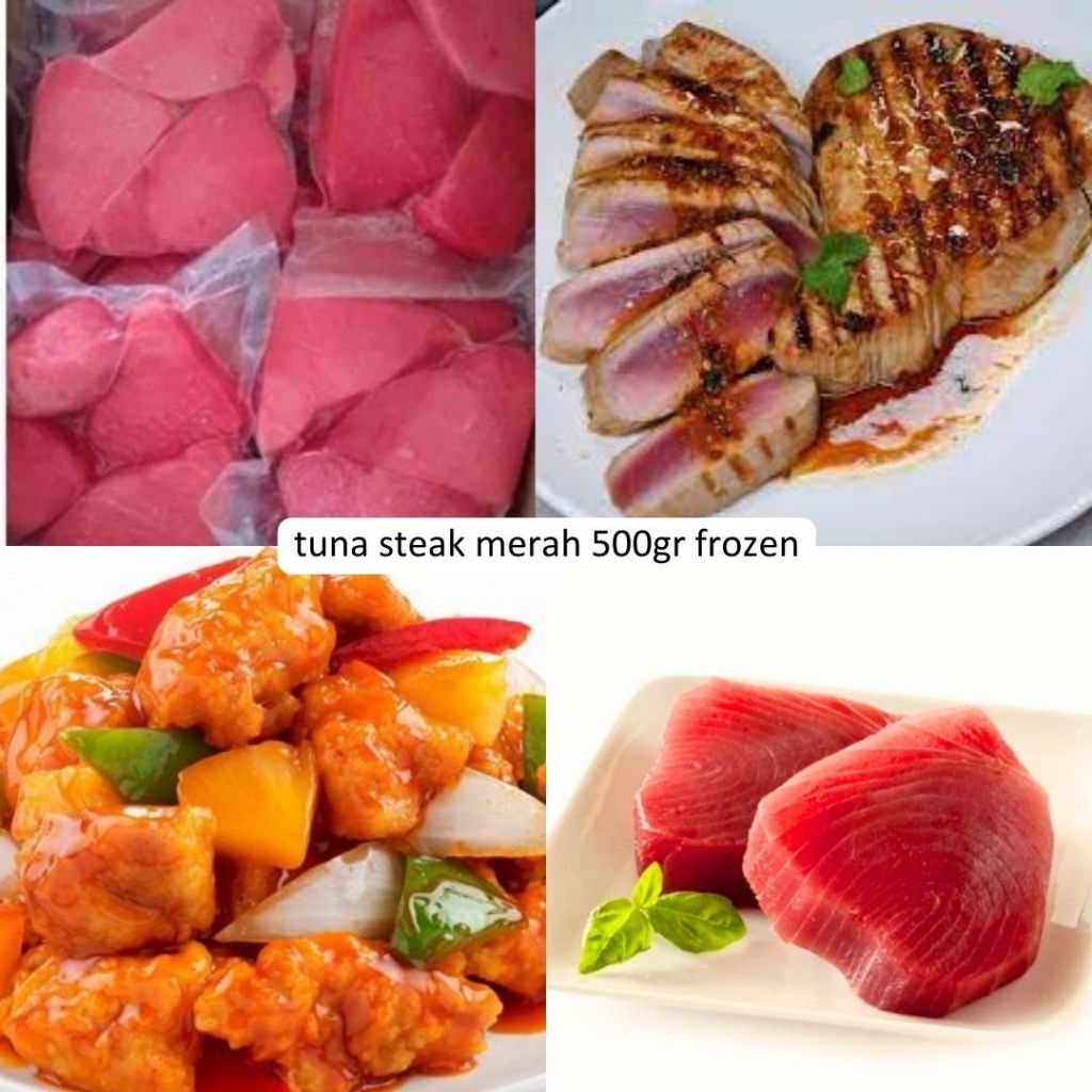 Jual Fillet tuna steak merah tuna fish 500gr frozen food | Shopee Indonesia