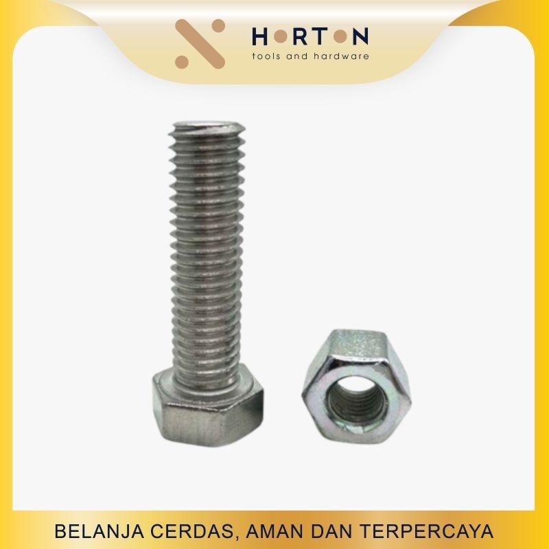 Jual Baut Mur Hex Bolt SS304 12 MM Stainless / Baut + Mur Kepala ...