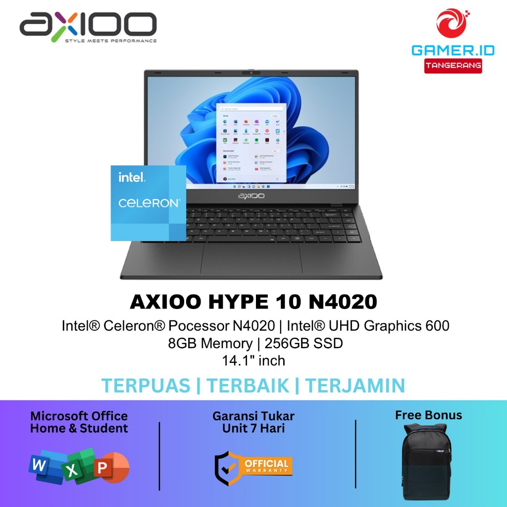 Jual (UNIT READY)LAPTOP AXIOO HYPE 10 N4020 RAM 8 SSD 256 14 INCI | Shopee Indonesia