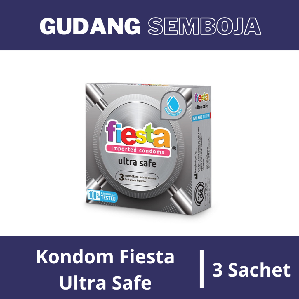 Jual Kondom Fiesta Ultra Safe / Kondom Super Aman Anti Jebol Isi 3 Pcs ...