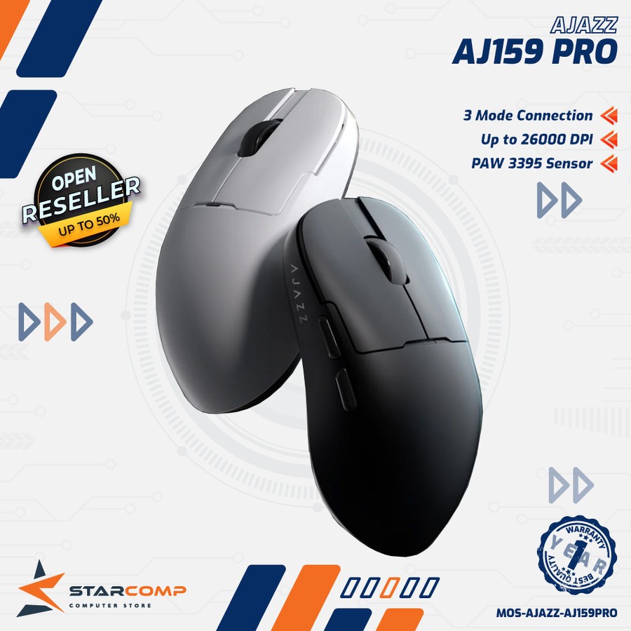 Jual Ajazz AJ159 Pro Wireless Gaming Mouse with RGB Charging Station | Shopee Indonesia