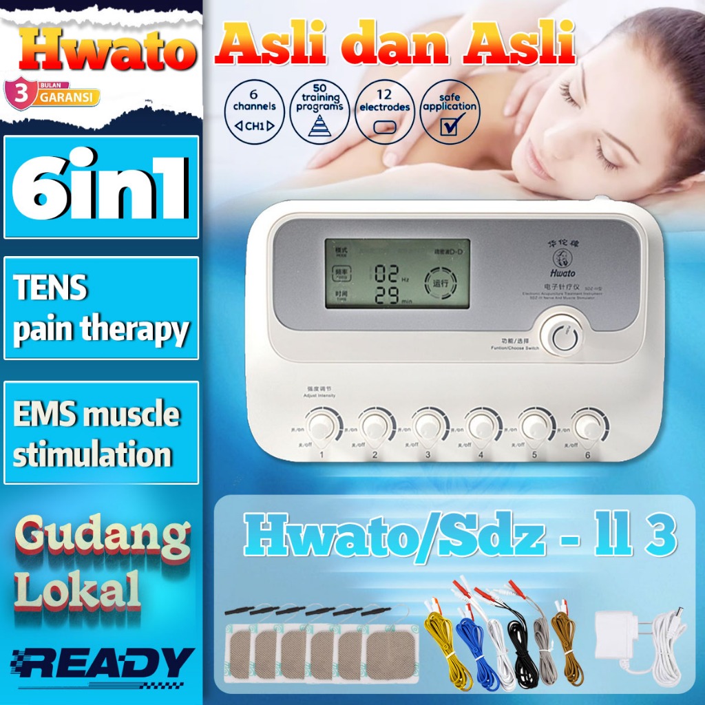 Jual hwato sdz iii stimulator akupuntur alat fisioterapi Alat tens fisioterapi kabel alat terapi ...