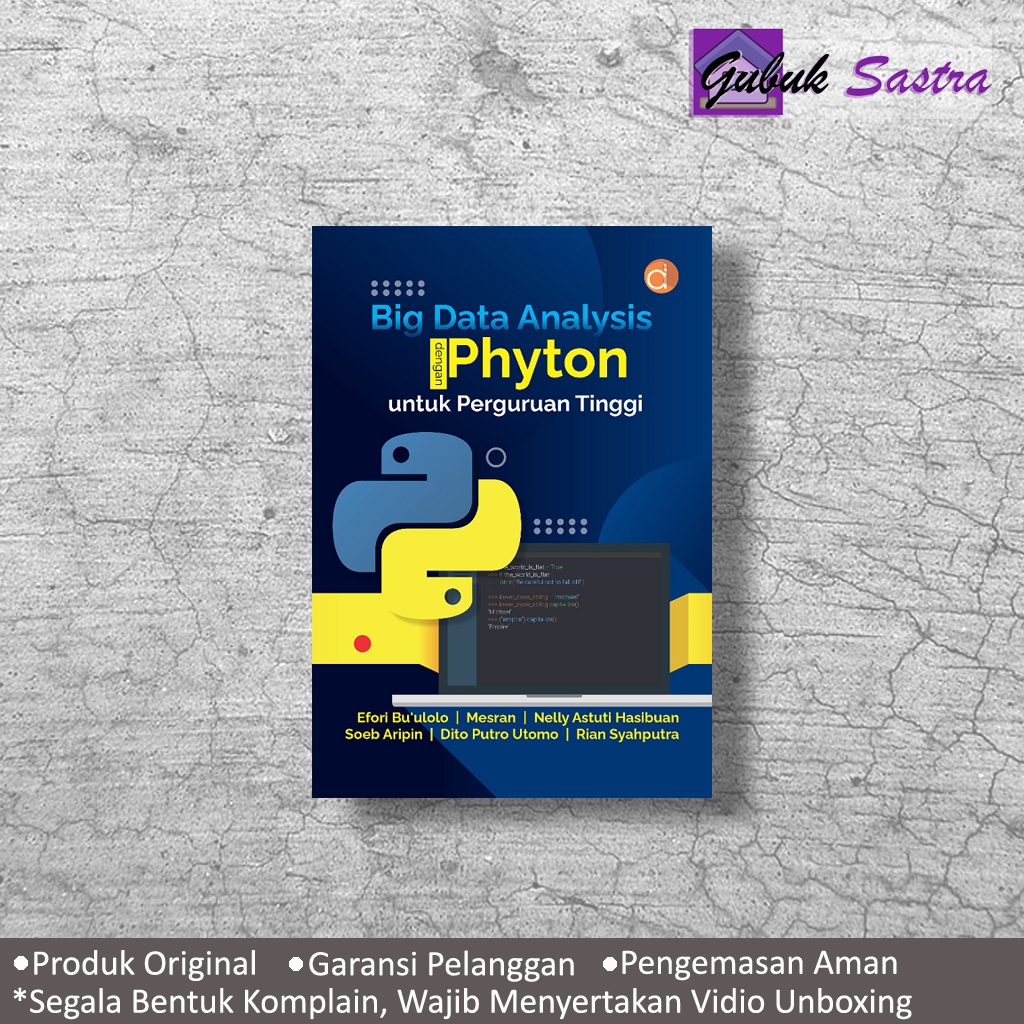 Jual Buku Big Data Analysis dengan Phyton untuk Perguruan Tinggi ...