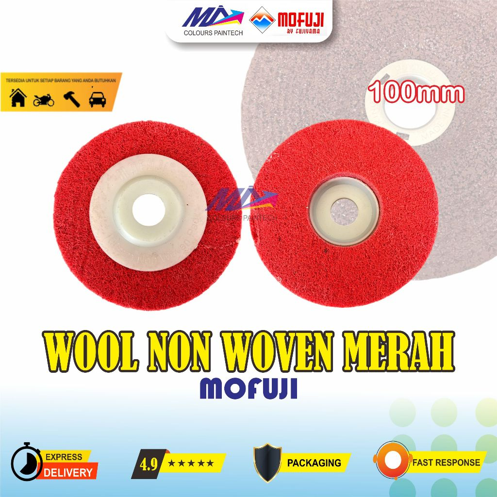 Jual GRINDA POLES STAINLESS MERAH NON WOVEN PUTIH 4“ BATU GRINDA MONEL ...