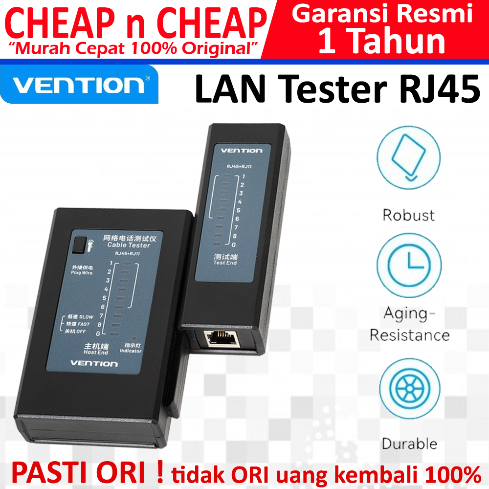 Jual Vention Lan Tester Ethernet RJ45 RJ11 - Alat Penguji Test Kabel ...