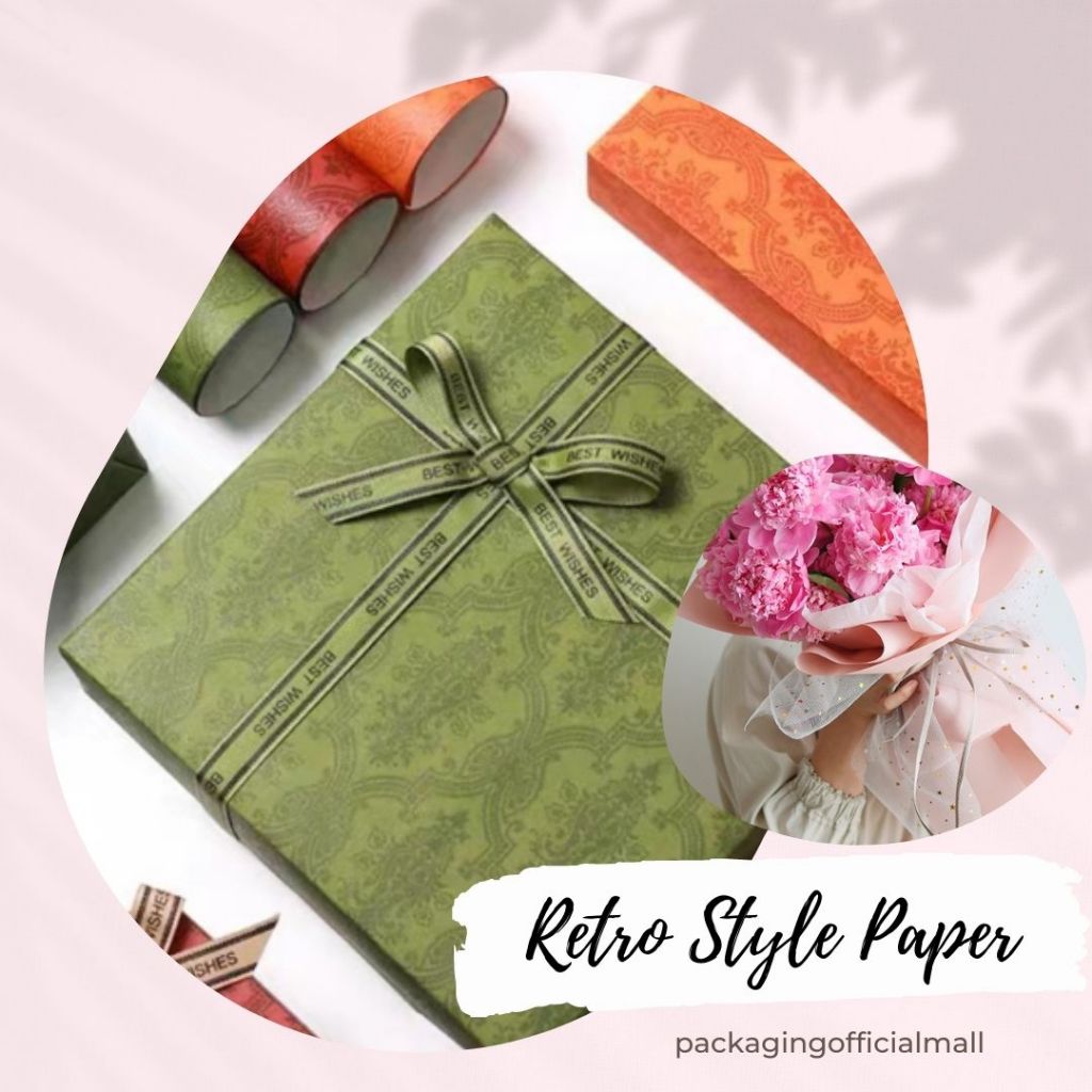 Jual RETRO STYLE PAPER / CELLOPHANE / FLORIST PAPER / KERTAS BUKET ...