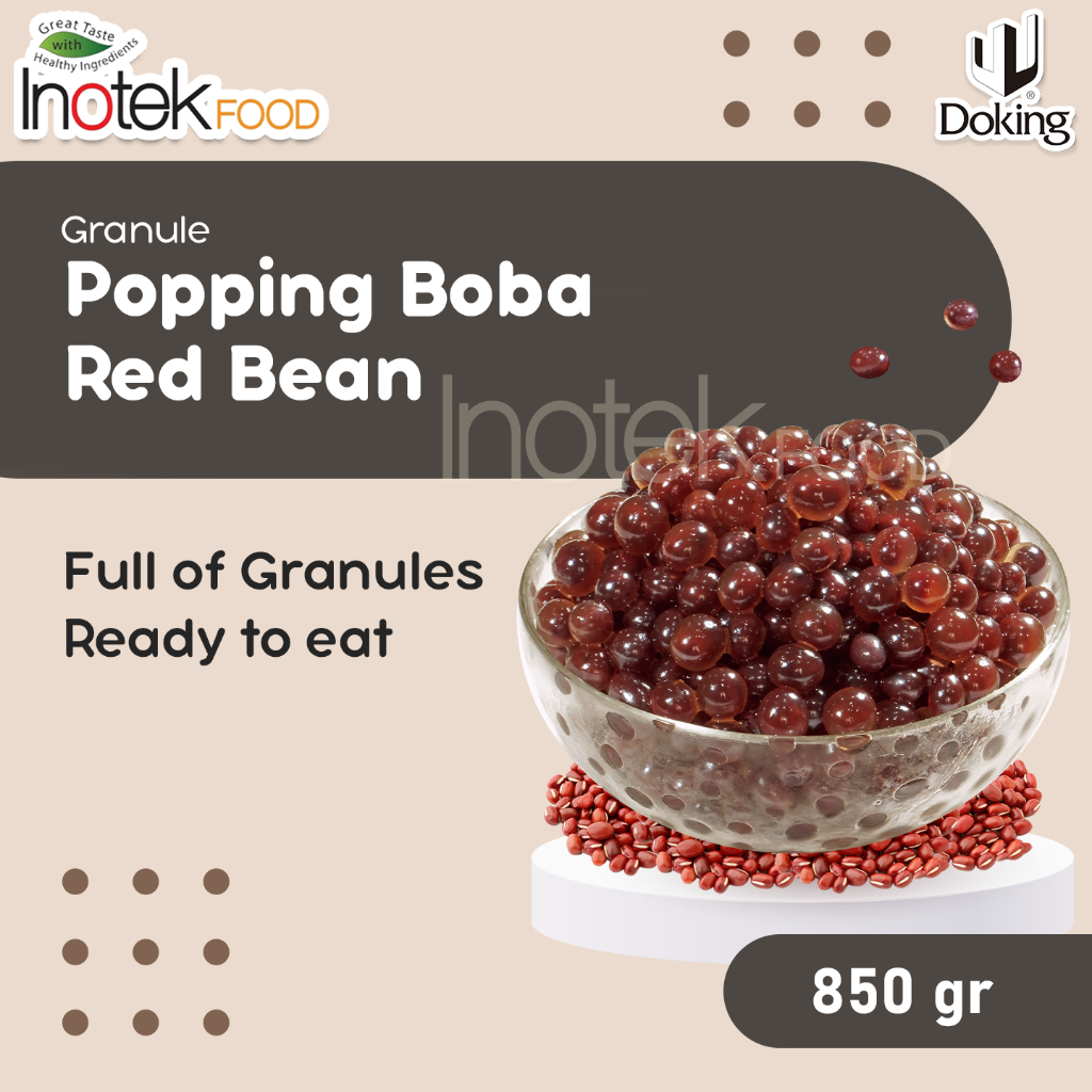 Jual Granule Popping Boba Red Bean 850g - TERBARU Boba Poping isi ...