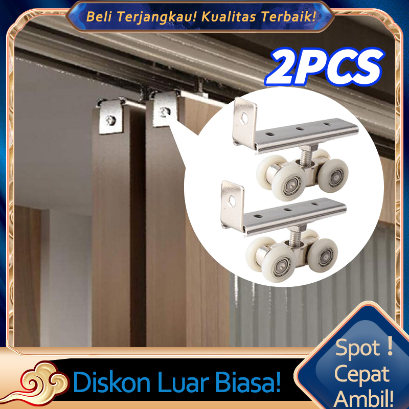 Jual 2 Set Roda Sliding Door Roller / Wheel Sliding Door | Shopee Indonesia