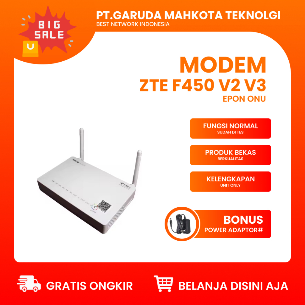 Jual Modem ZTE F450 V2/V3 Epon Onu Second | Shopee Indonesia