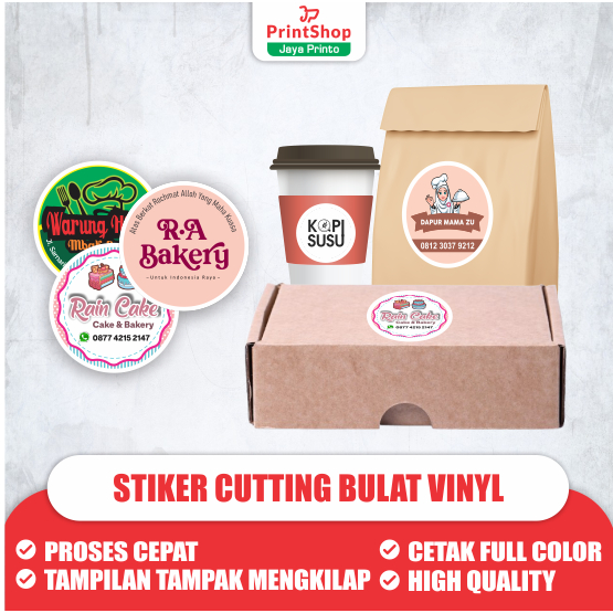 Jual CETAK STIKER VINYL / LABEL BULAT / LABEL MAKANAN / LABEL KEMASAN ...