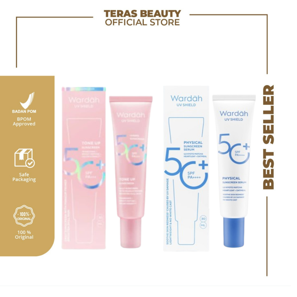 Jual Wardah UV Shield Tone Up Sunscreen SPF 50+ PA+++ 30ml [HYBRID SUNSCREEN] | Shopee Indonesia