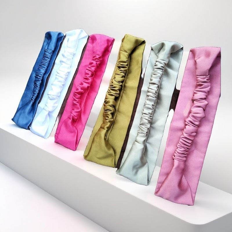 Jual HEADBAND BANDO SATIN KOREA KARET AKSESORI KEPALA | Shopee Indonesia