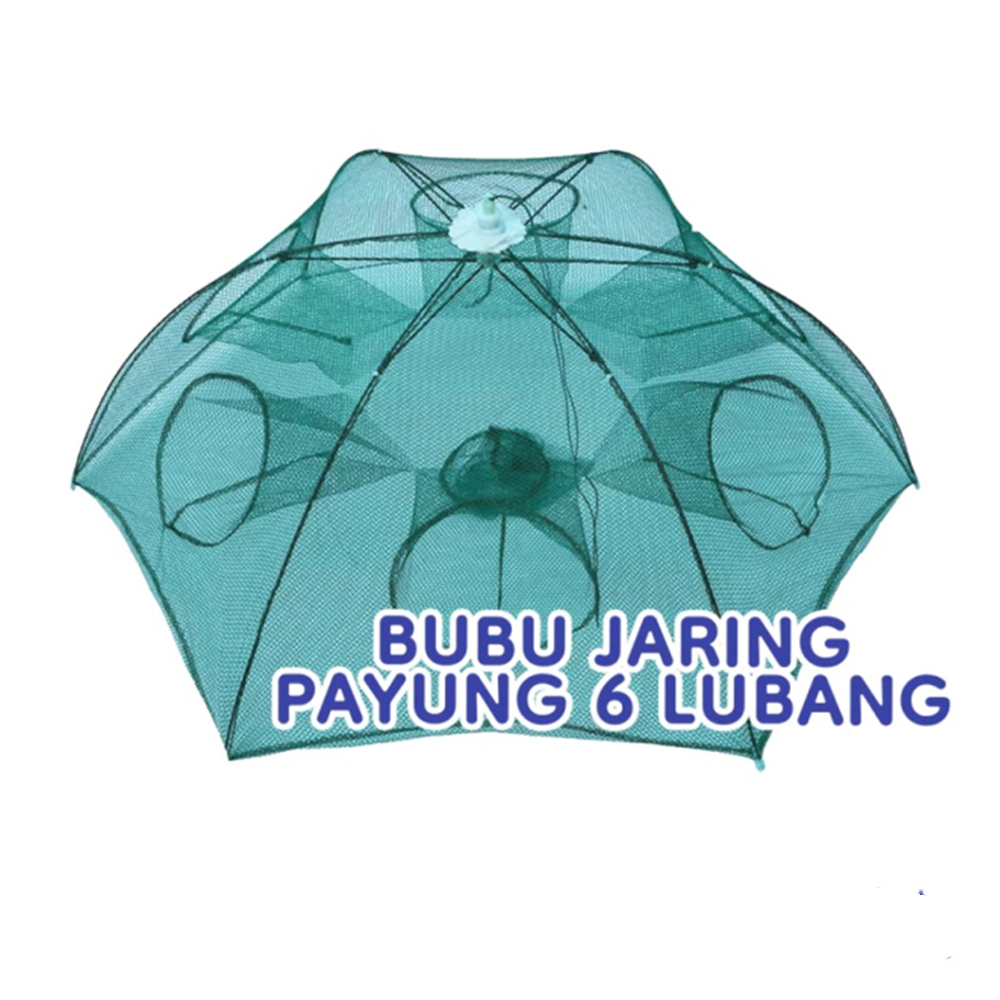 Jual Perangkap Bubu Payung 6 Lubang Alat Jaring Pancing Jala Ikan Udang ...