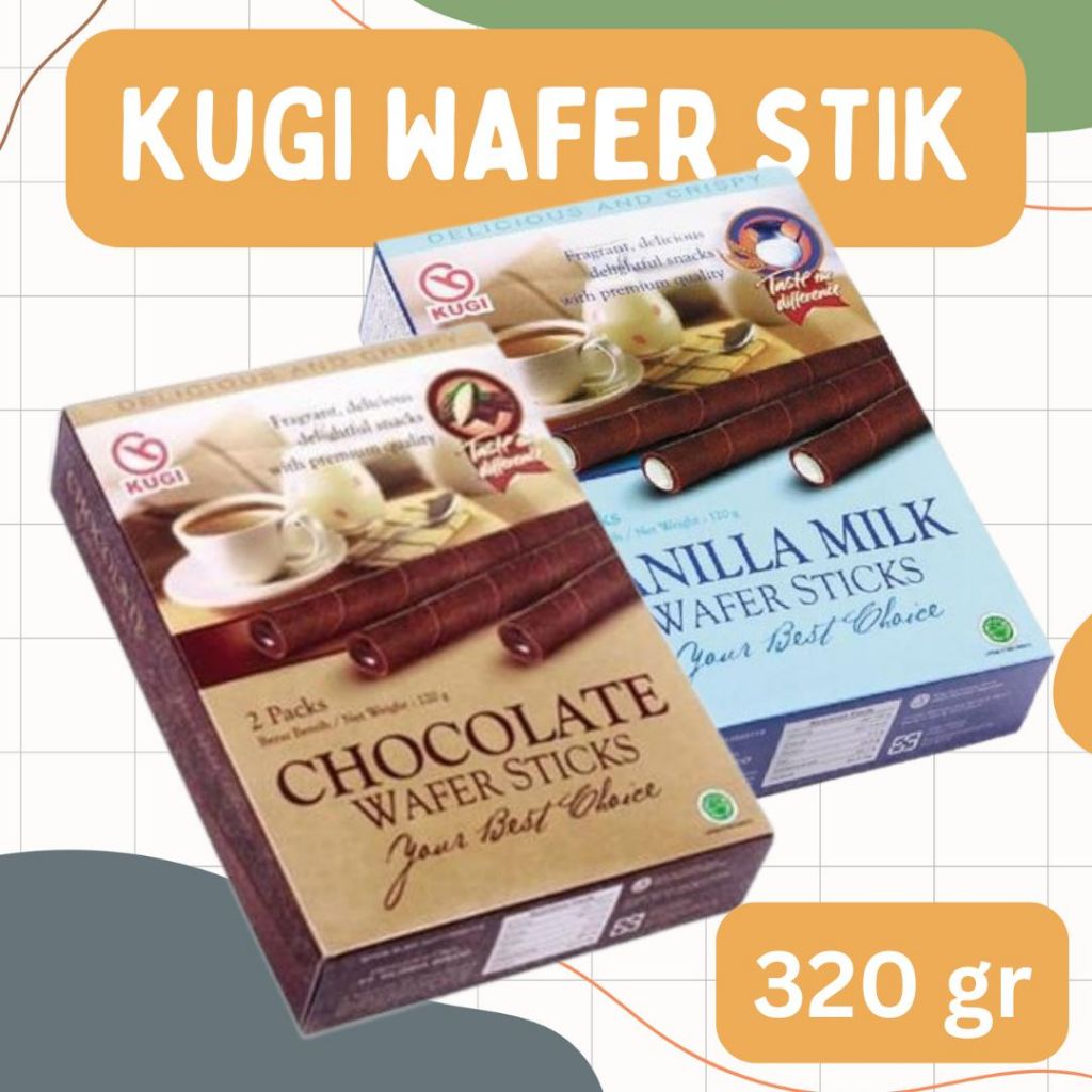 Jual WAFER STIK KUGI RASA COKLAT DAN VANILA 320 gr PER BOX ISI 4 PACKS | Shopee Indonesia