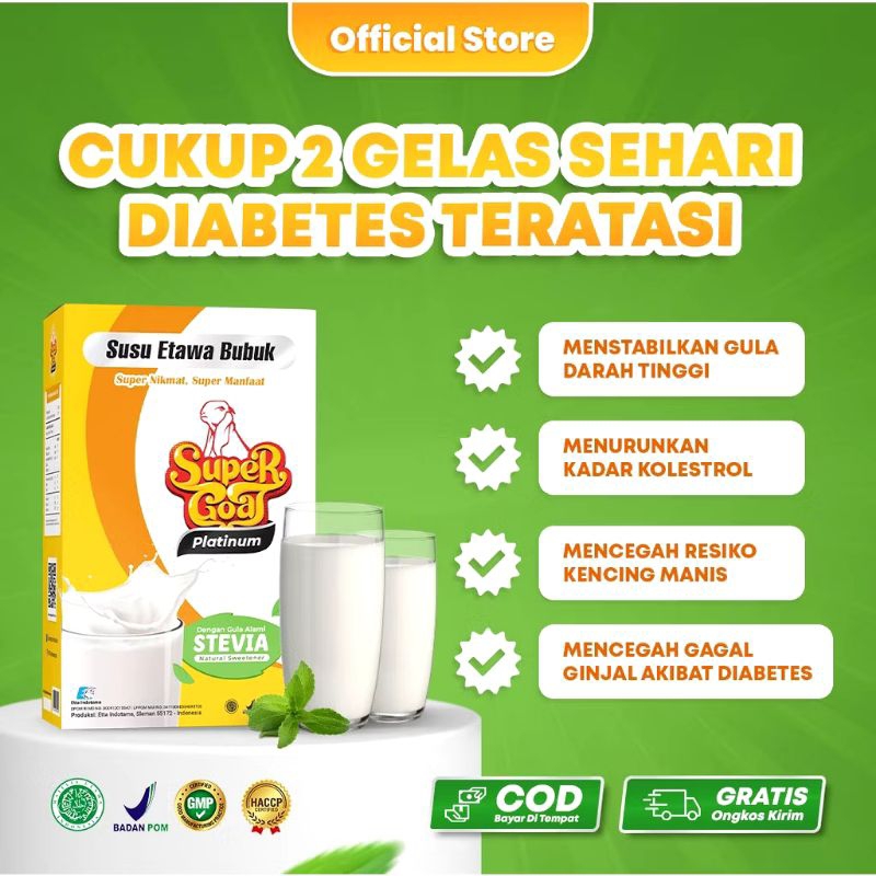 Jual Super Goat dengan Gula Stevia 1 Box - Susu Kambing Etawa Bubuk ...